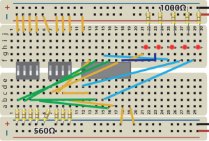 Arduino 7 Binary Calculator Circuit